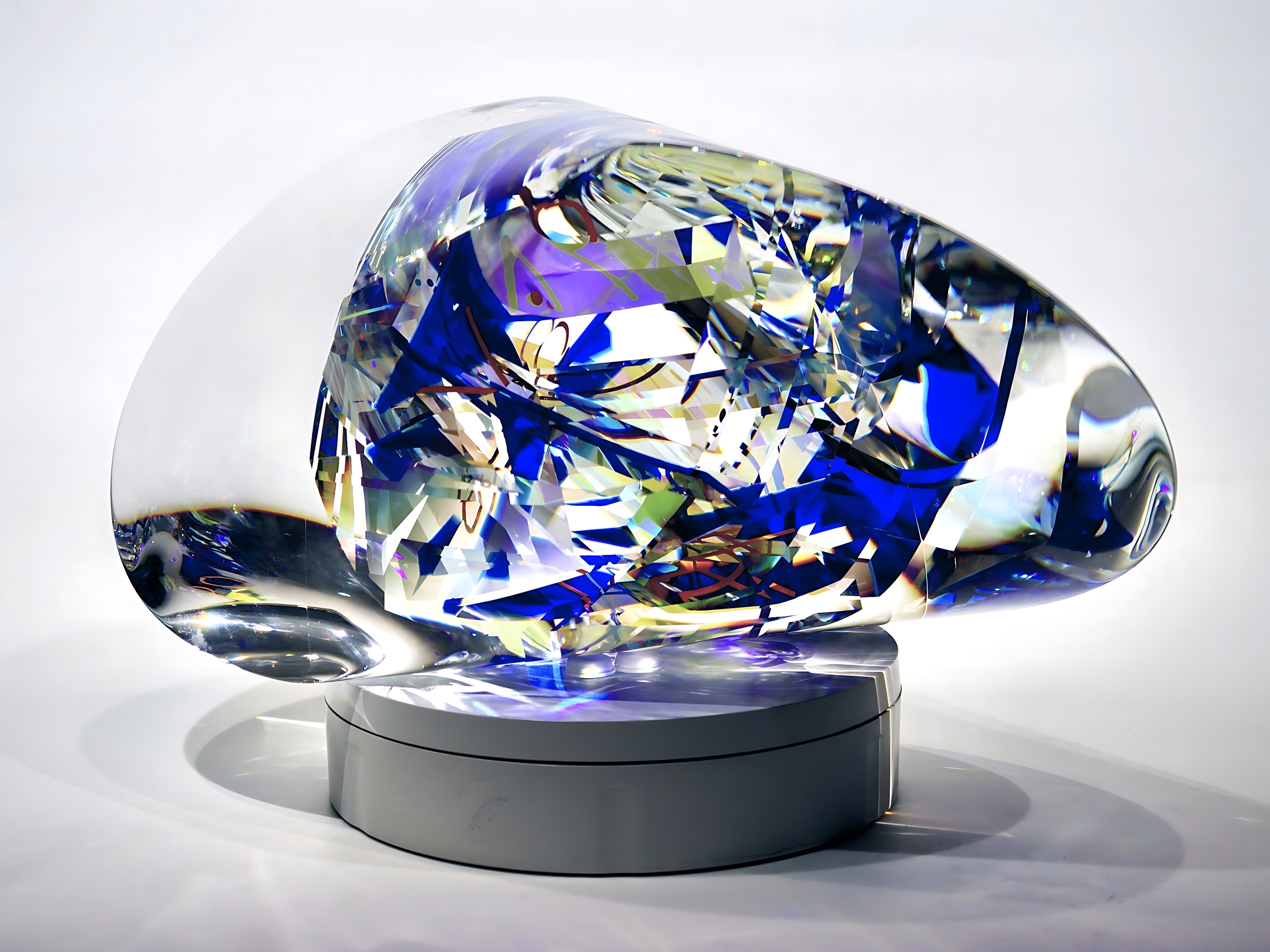 Infinite Cobalt Oloid - Toland Sand · Glass Studio